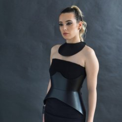 Black XO Leather Corset Belt - ARIA MARGO