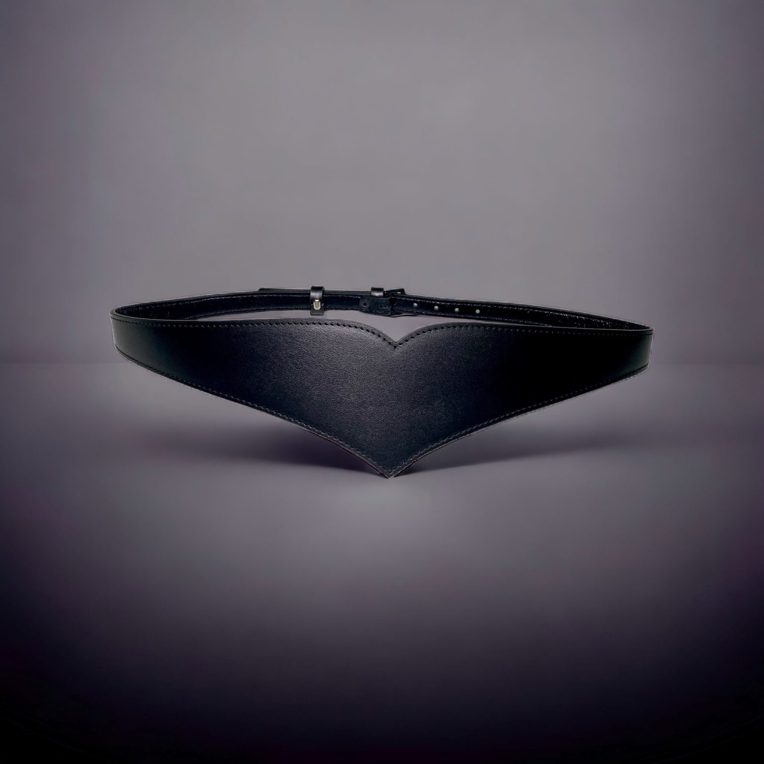 Black Leather Hourglass Corset Belt - ARIA MARGO