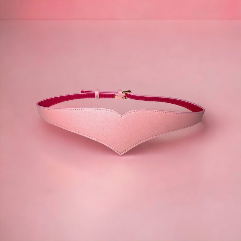 Red Heart Shaped Leather Belt - ARIA MARGO