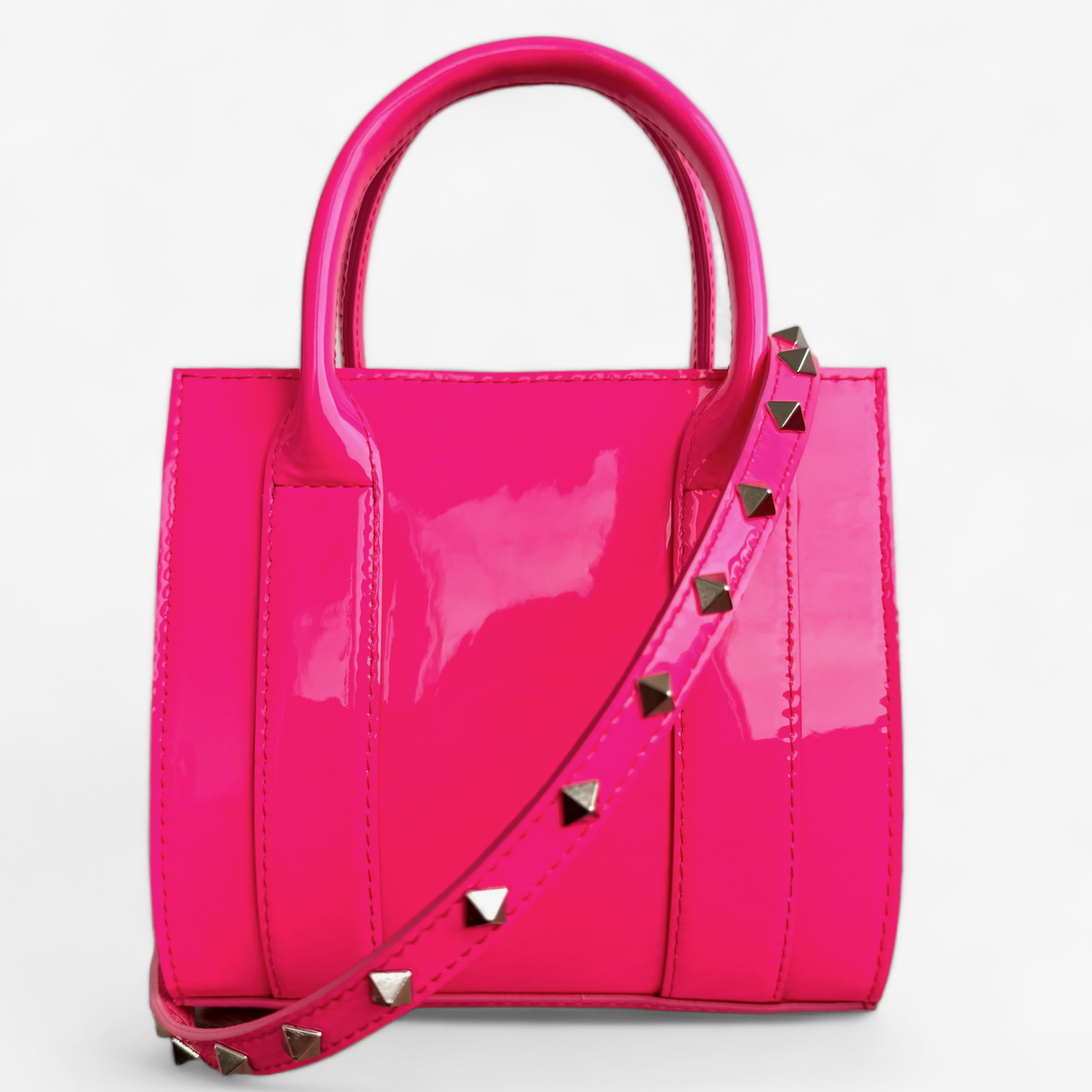 Beta Neon Pink Patent Bag - ARIA MARGO